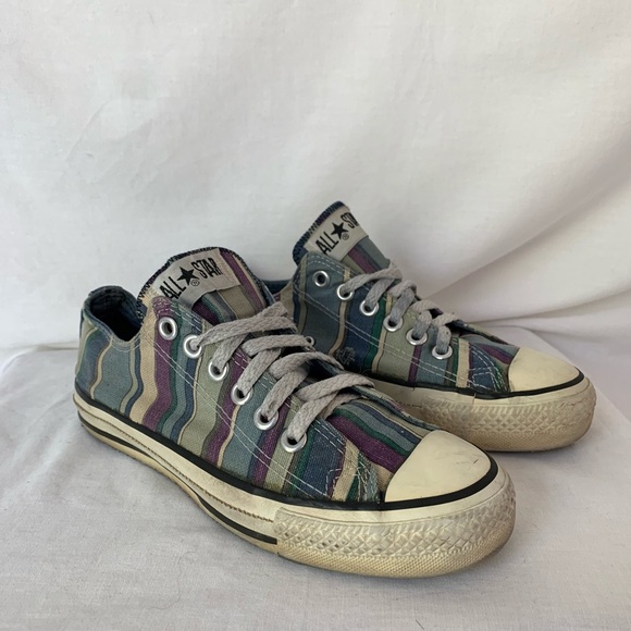 Converse | Shoes | Vintage Striped Converse All Star Size 45 In Boy ...